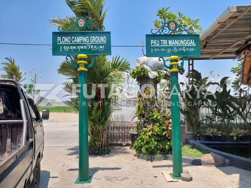 Tiang Papan Nama Outdoor Menguatkan Branding Anda - Futago Karya